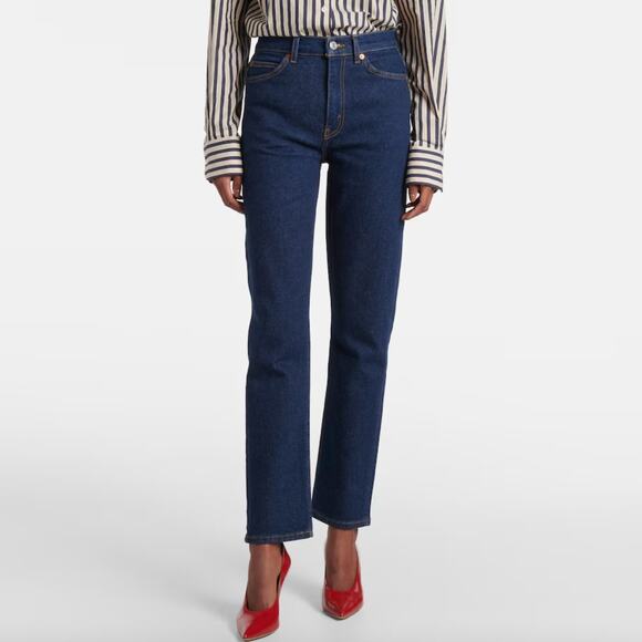 Re/Done | Jeans | Redone Cotton Blend Dark Wash 7s Straight Jeans In ...